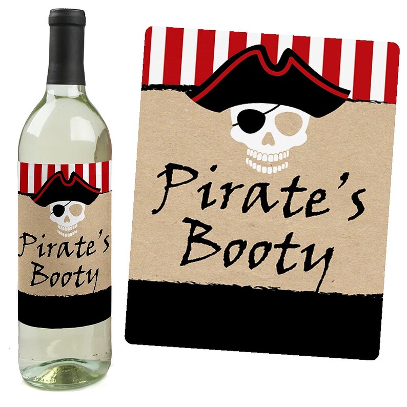 Beware of Pirates Birthday Party Wine Bottle Labels - Etsy