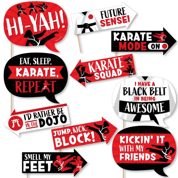 Funny Karate Master - Martial Arts Birthday Party Photo Booth Props Kit ...