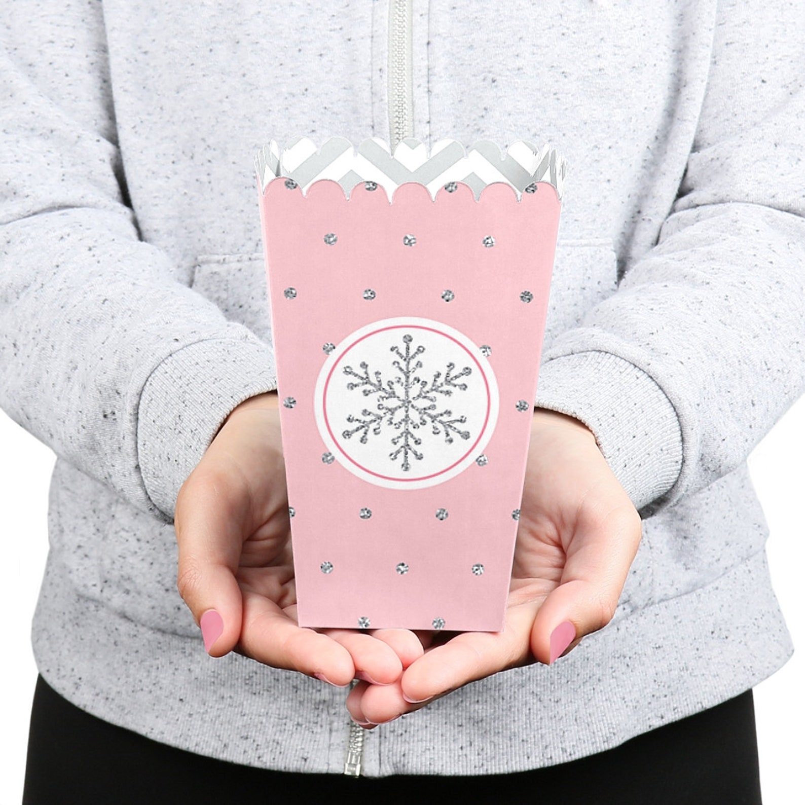 Pink Winter Wonderland Holiday Snowflake Birthday Party or - Etsy