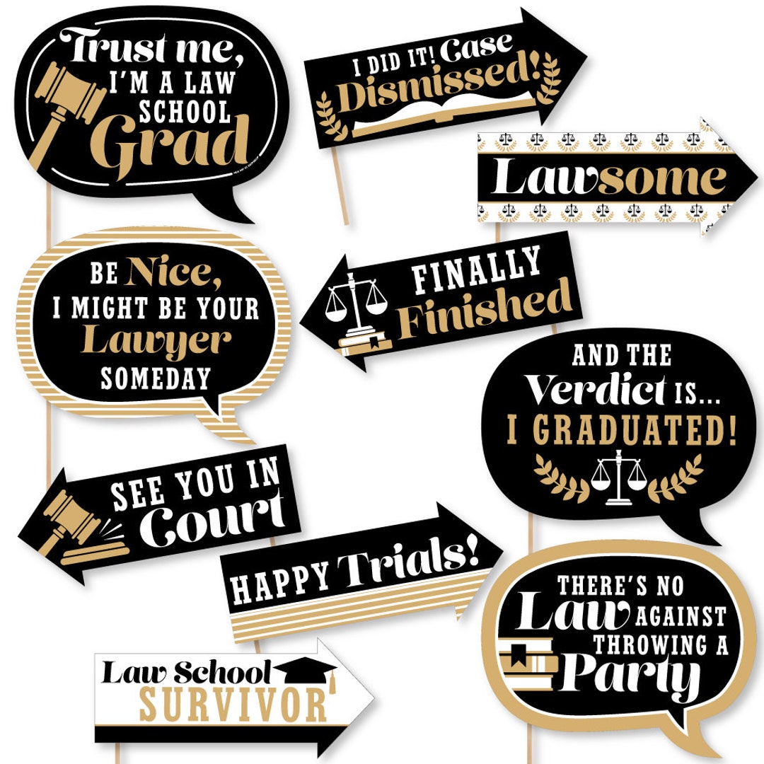 Funny Law School Grad - Future Lawyer Graduation Party Photo Booth ...