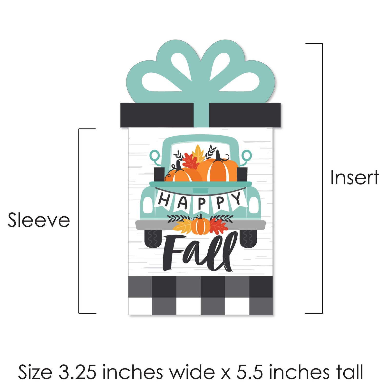 Happy Fall Truck Harvest Pumpkin Party Money and Gift Card - Etsy