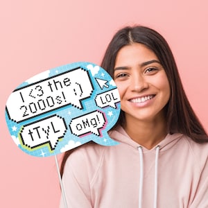 00s Y2K - 2000s Party Photo Booth Props Kit - 20 Count - Etsy