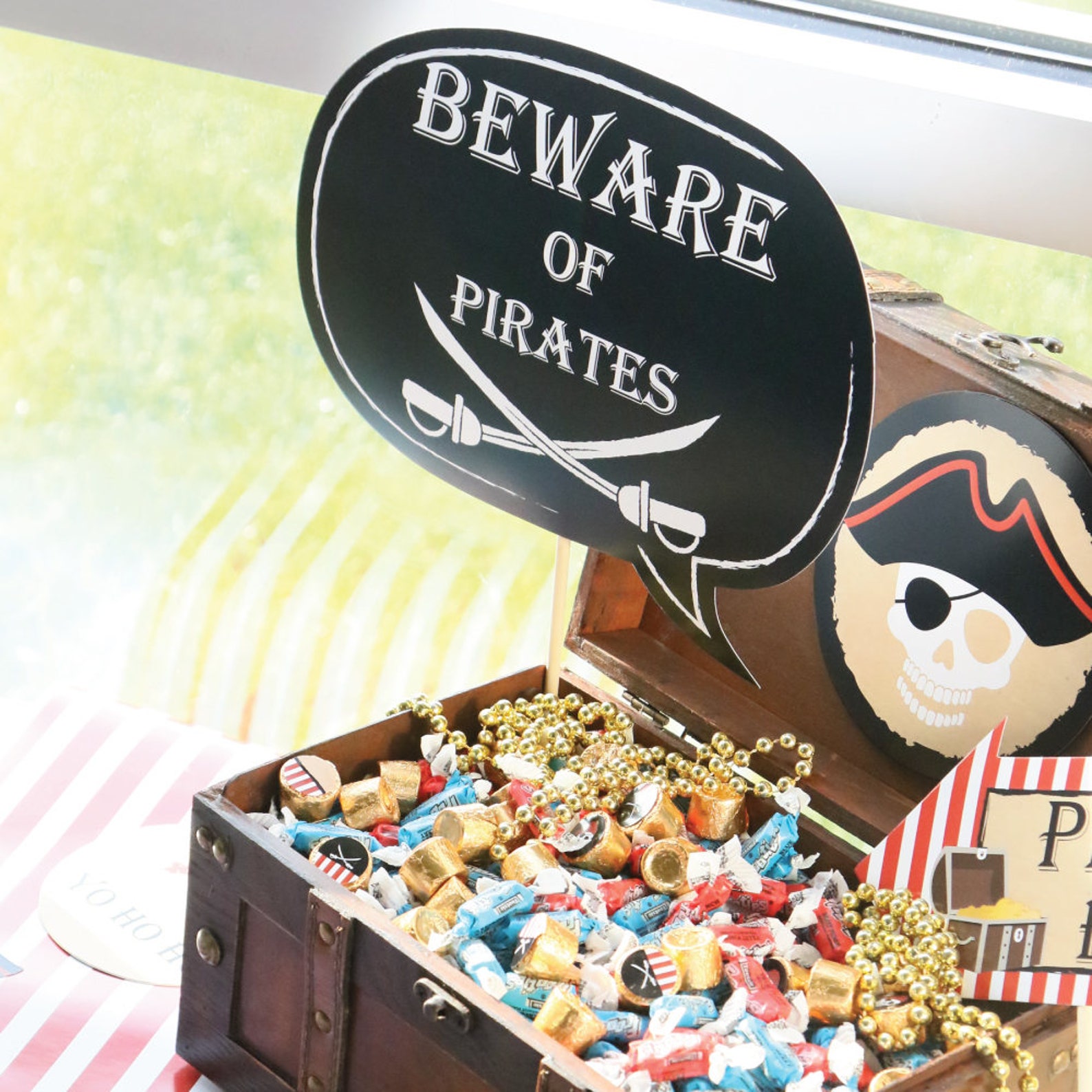 Funny Beware of Pirates Birthday Photo Props Pirate Birthday - Etsy