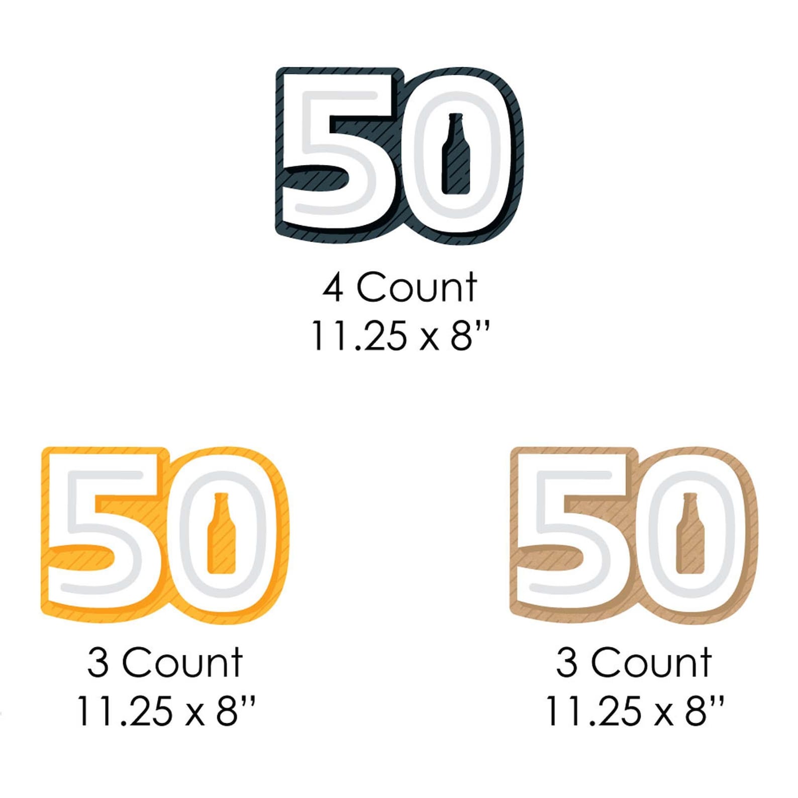 Cheers and Beers to 50 Years Fifty Shaped Lawn Decorations - Etsy