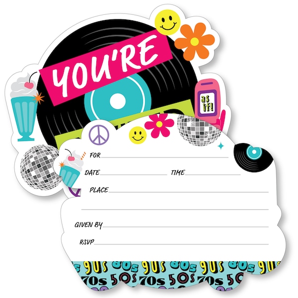 Decades Party Invite - Etsy