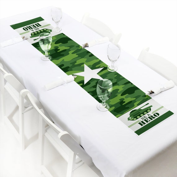 Camo Hero - Petite Army Military Camouflage Party Paper Table Runner ...