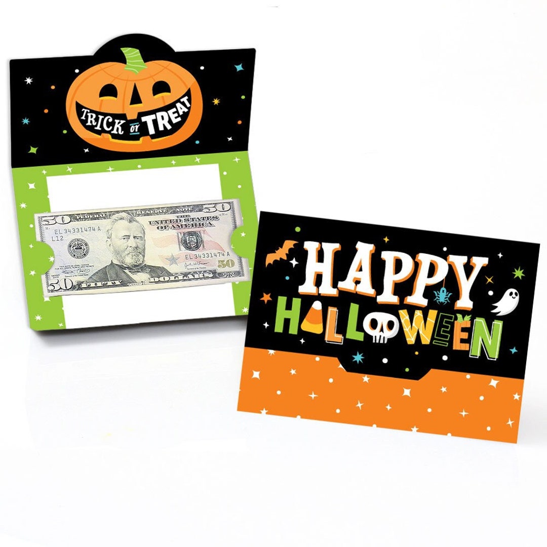 Jack-o'lantern Halloween Kids Halloween Party Money and Gift Card ...