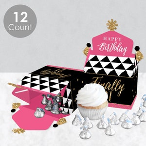 Finally 21 Girl - Treat Box Party Favors - 21st Birthday Party Goodie ...