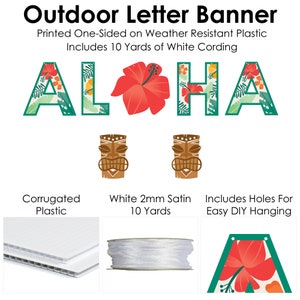 Tropical Luau - Hawaiian Beach Party Decorations - Aloha - Outdoor ...