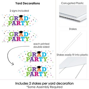 Hats off Grad - Graduation Party Sign Arrow - Double Sided Directional ...