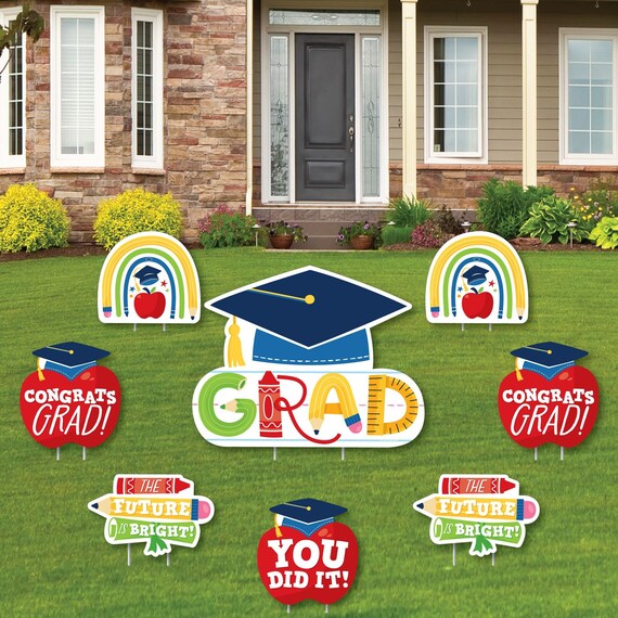 Elementary Grad - Yard Sign and Outdoor Lawn Decorations - Kids ...