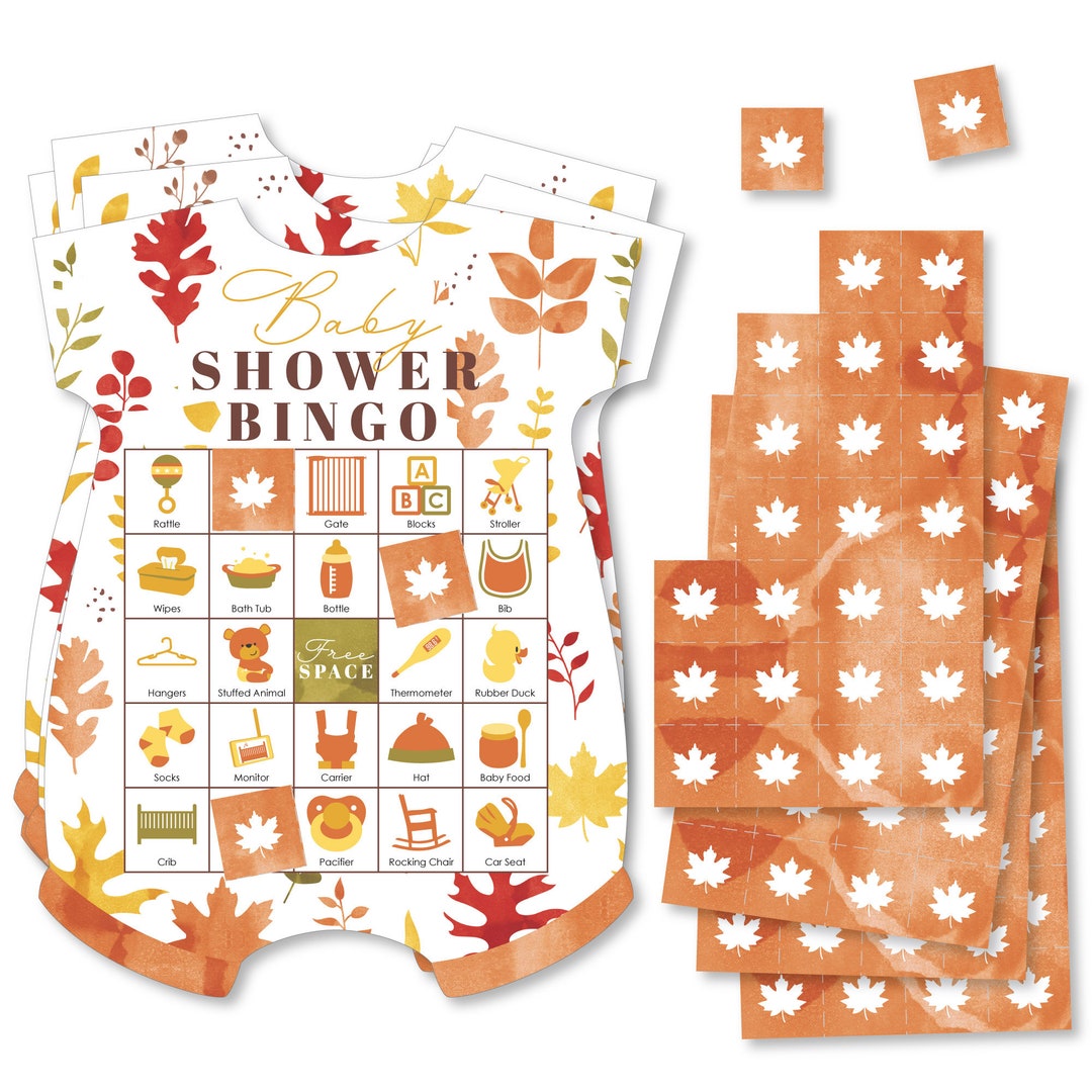 Fall Foliage Baby - Picture Bingo Cards and Markers - Autumn Leaves ...