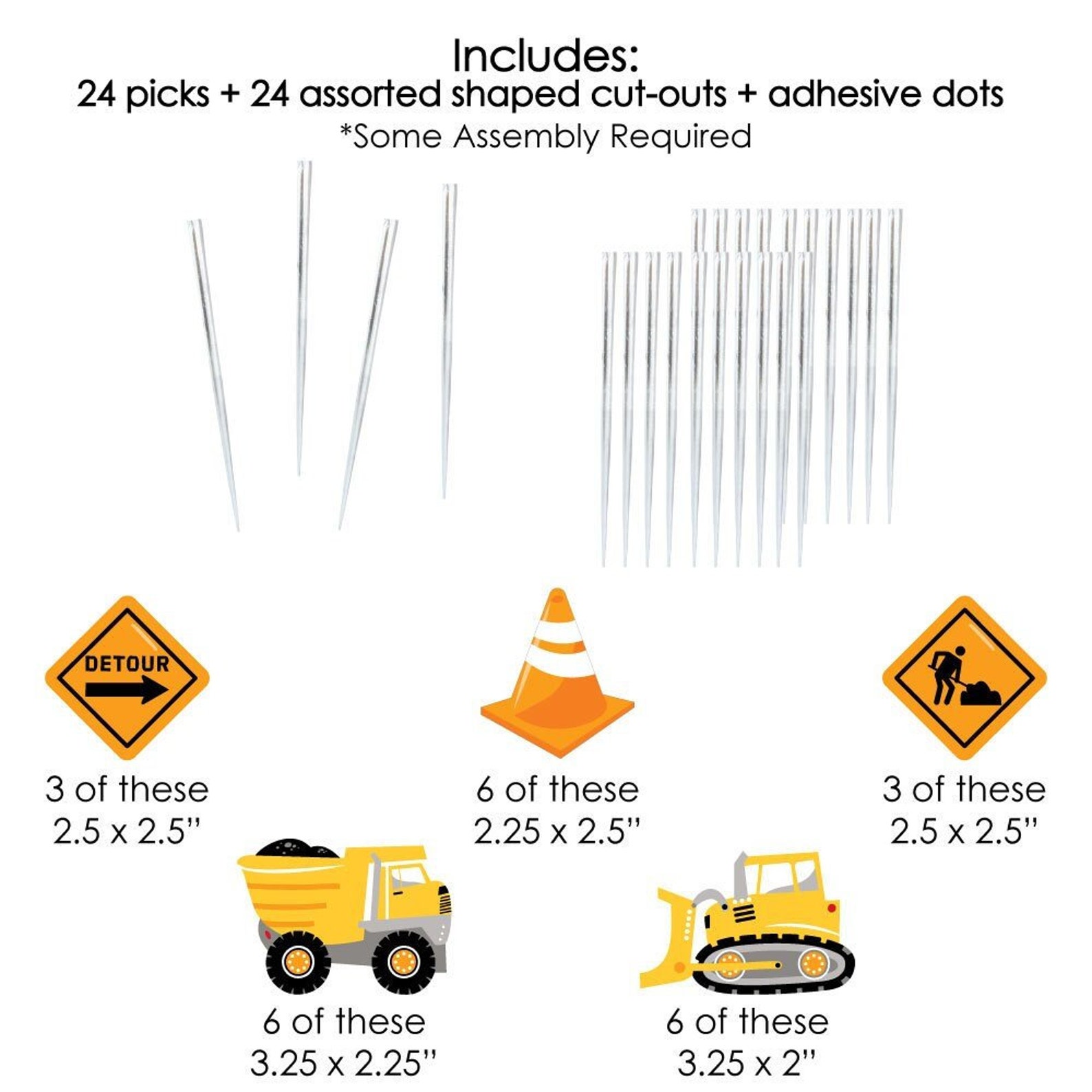 Dig It Construction Party Zone Dessert Cupcake Toppers - Etsy