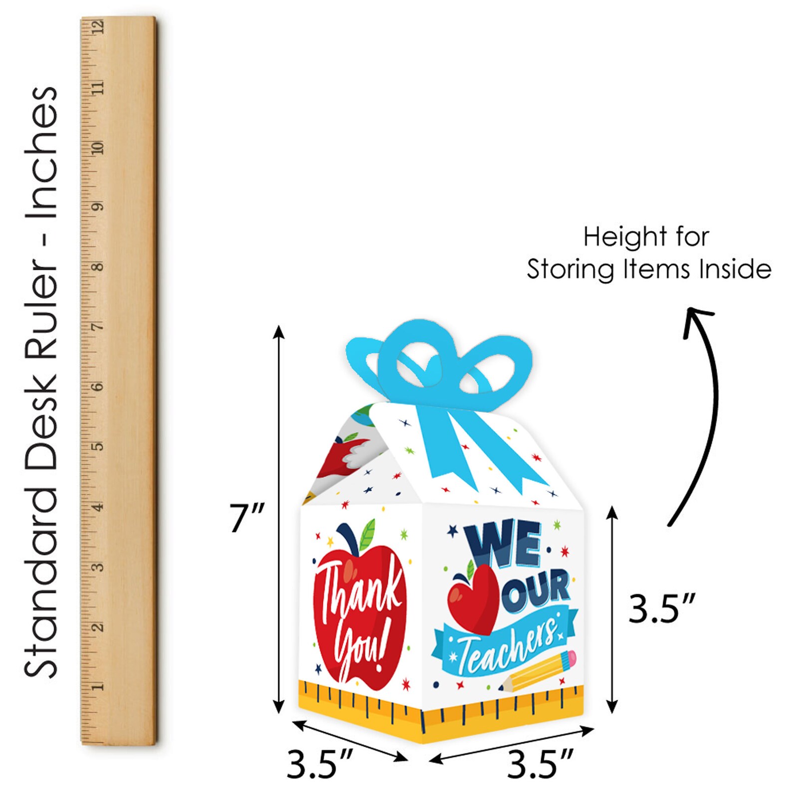 Thank You Teachers Square Favor Gift Boxes Teacher - Etsy