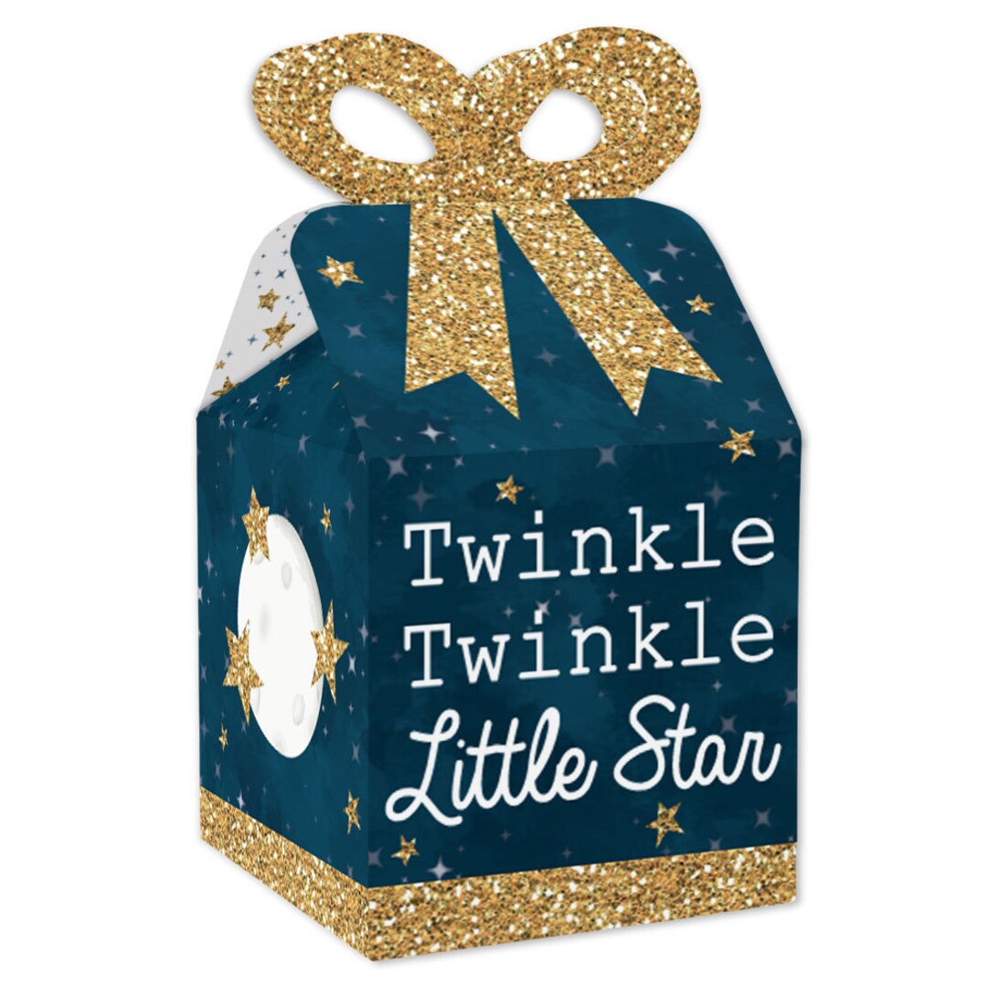 Twinkle Twinkle Little Star - Square Favor Gift Boxes - Baby Shower or ...