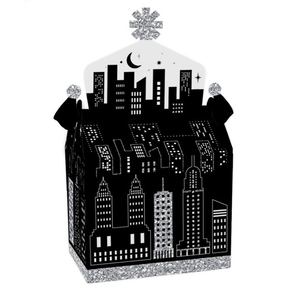 Nighttime City Skyline - Treat Box Party Favors - New York Party Goodie ...