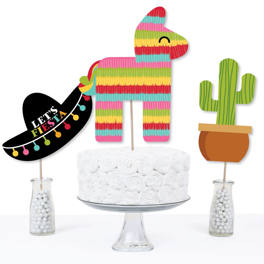 Let's Fiesta - Mexican Fiesta - Centerpiece Sticks - Cinco De Mayo Baby ...