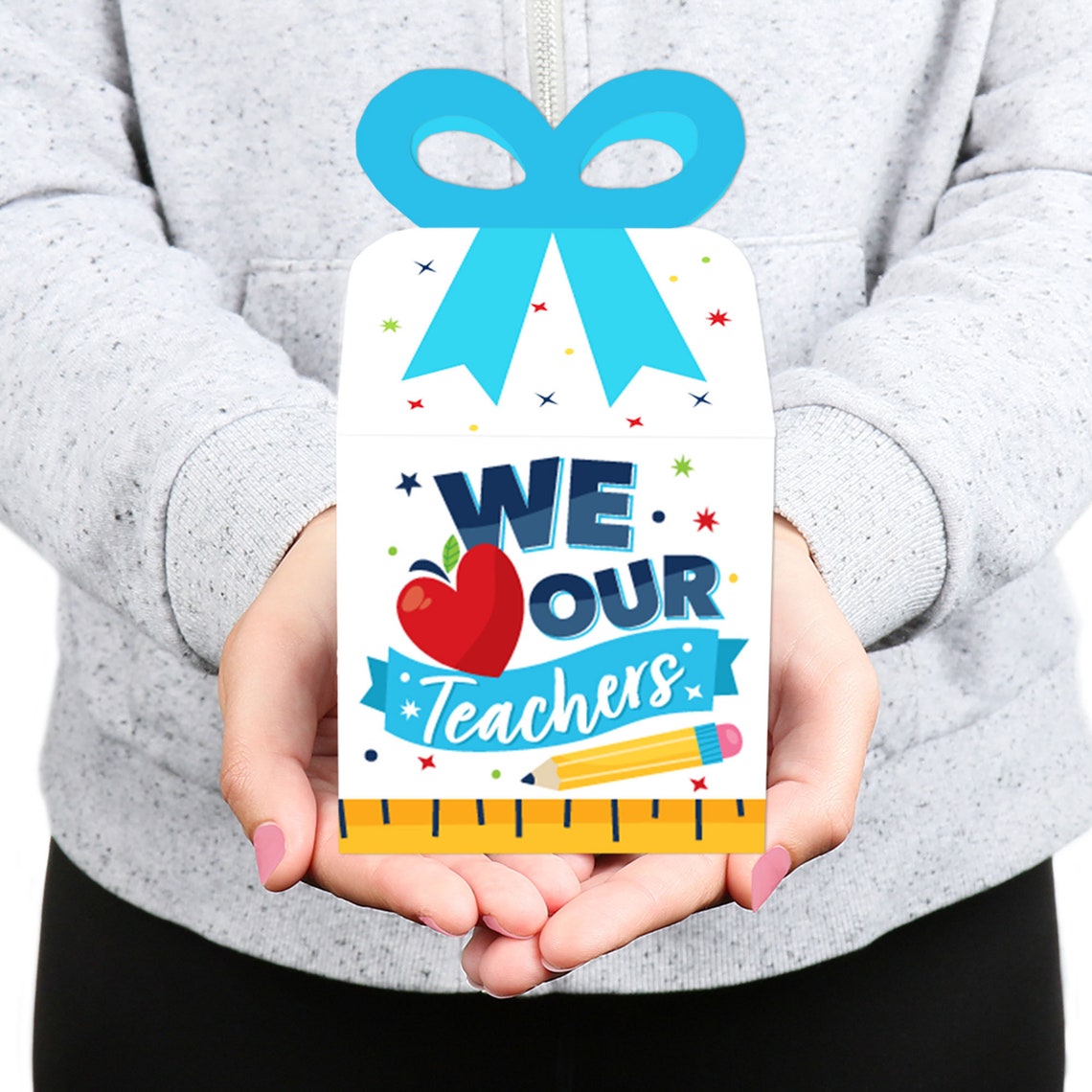 Thank You Teachers Square Favor Gift Boxes Teacher - Etsy