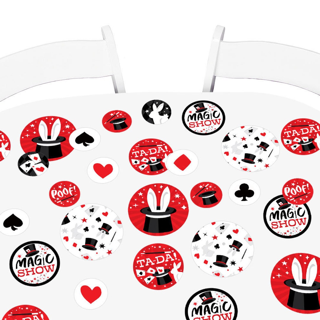 Ta-da, Magic Show - Magical Birthday Party Giant Circle Confetti ...