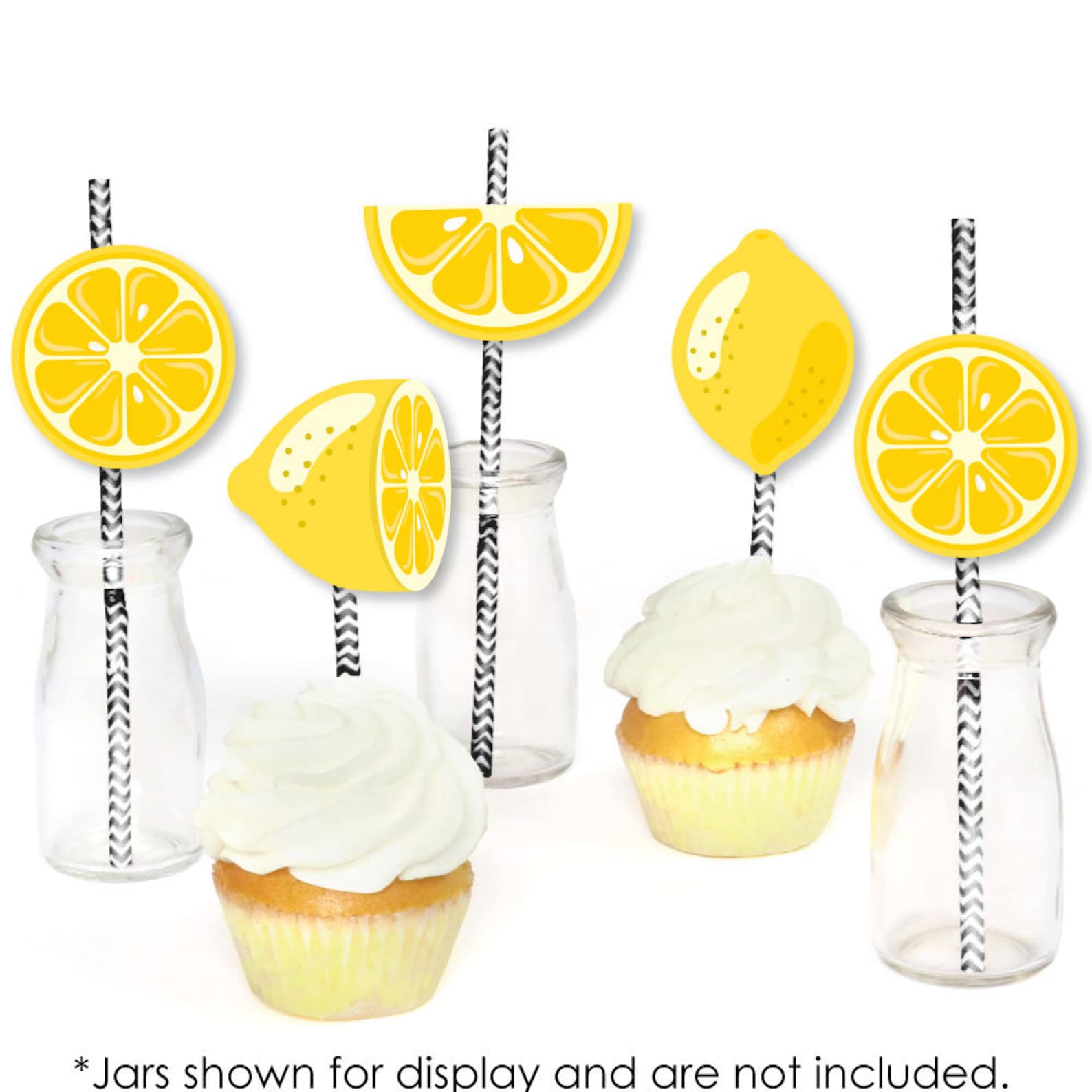 So Fresh - Lemon - Die-cut Straw Decorations - Citrus Lemonade Party ...