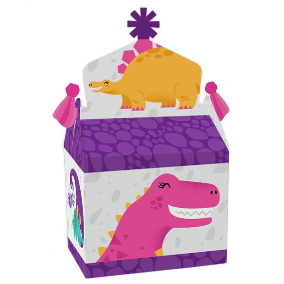 Roar Dinosaur Girl - Treat Box Party Favors - Dino Mite Trex Baby ...