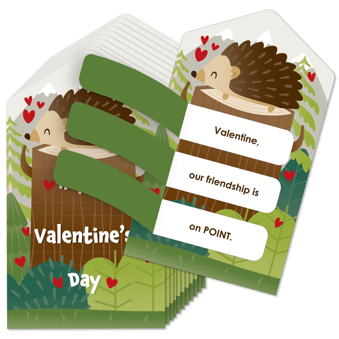 Forest Hedgehogs - Woodland Cards for Kids - Happy Valentine’s Day Pull ...