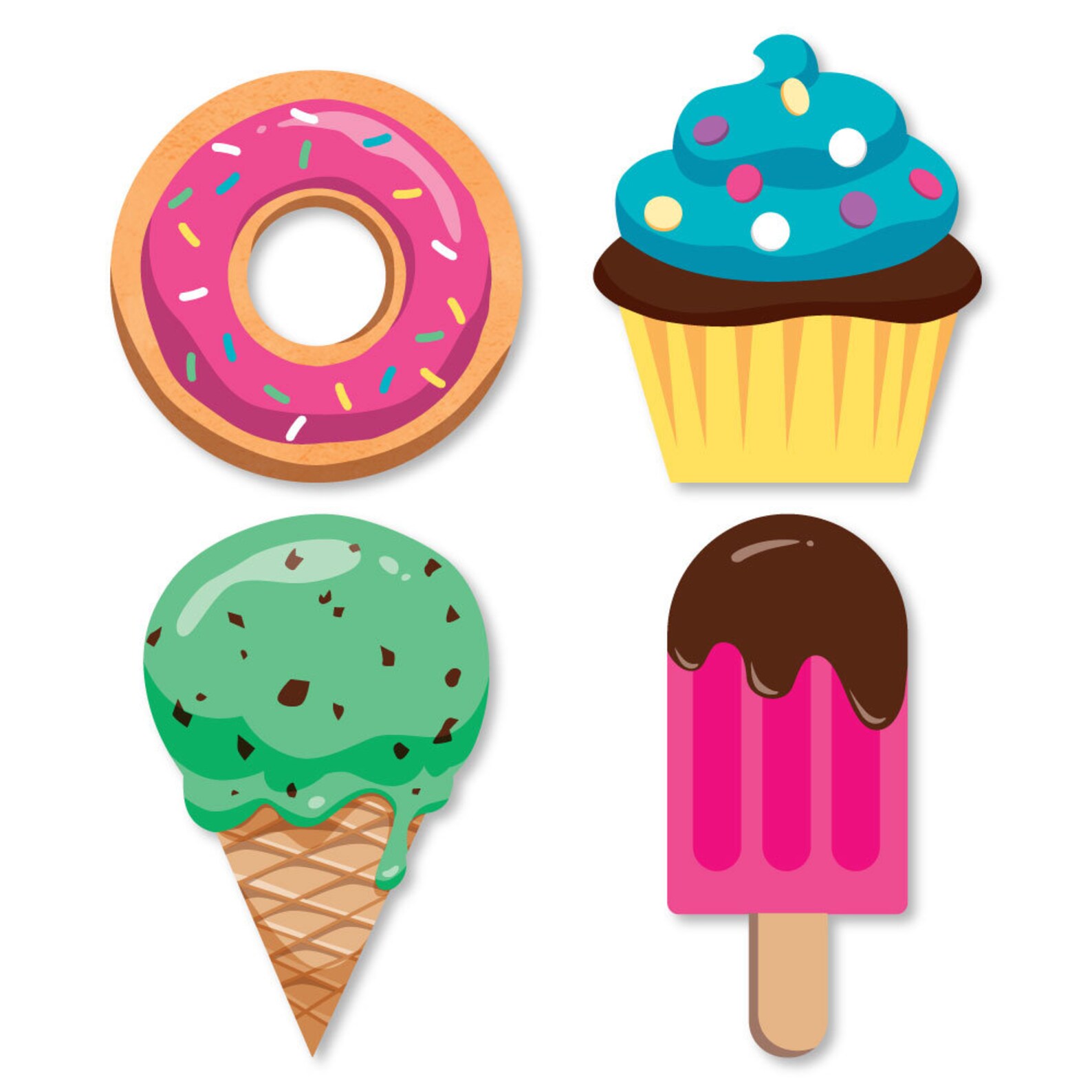 Sweet Shoppe DIY Shaped Paper Cut Outs Candy and Bakery - Etsy