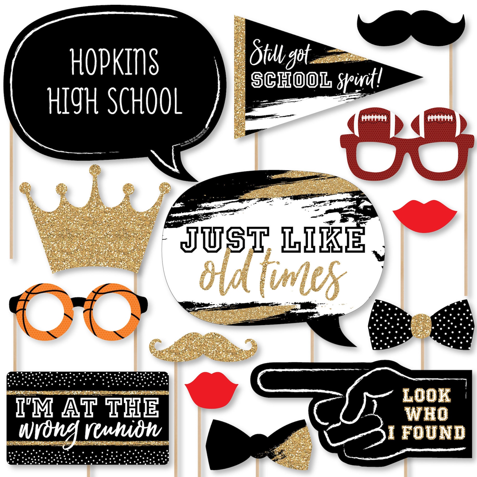 Reunited - Class Reunion Photo Booth Props - High School Reunion Props ...