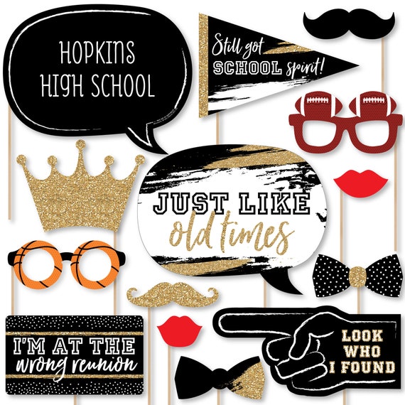 Reunited Class Reunion Photo Booth Props High School - Etsy