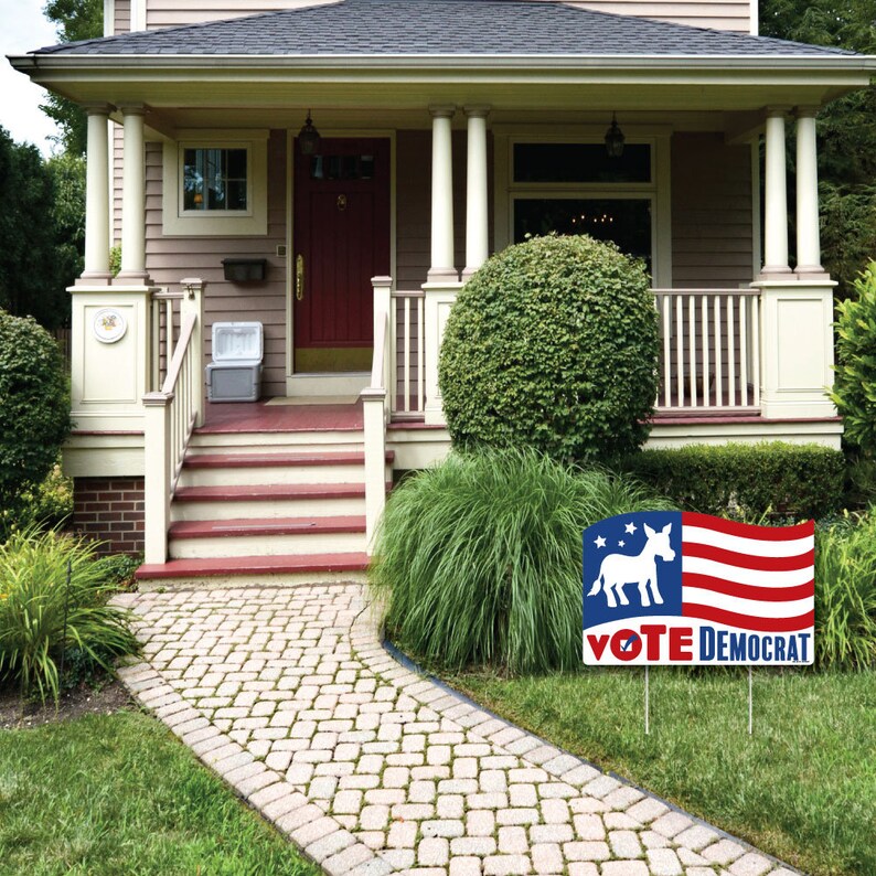 Democrat Election Democratic Political Party Yard Sign Lawn - Etsy