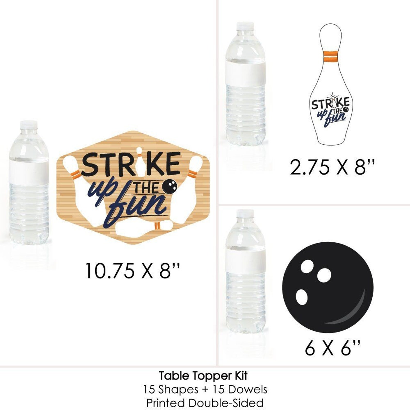 Strike up the Fun Bowling Centerpiece Sticks Bowling - Etsy