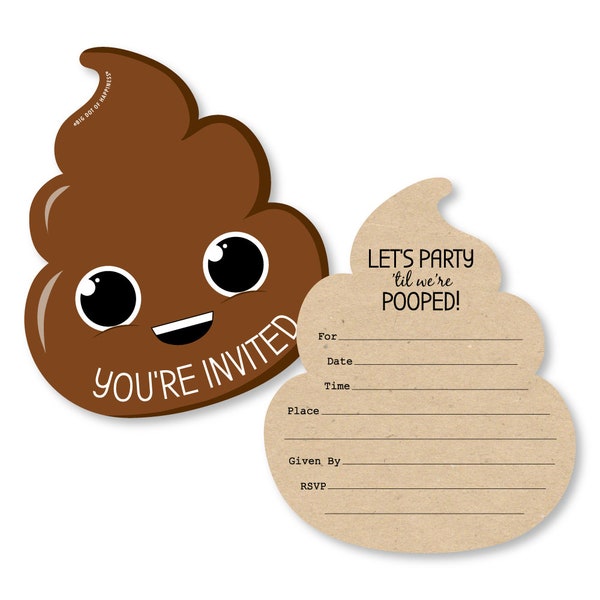 Poop Emoji Party Invitation - Etsy