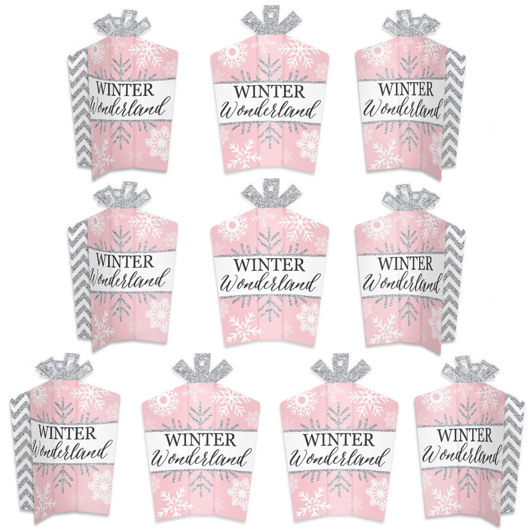 Pink Winter Wonderland - Table Decorations - Holiday Snowflake Birthday ...