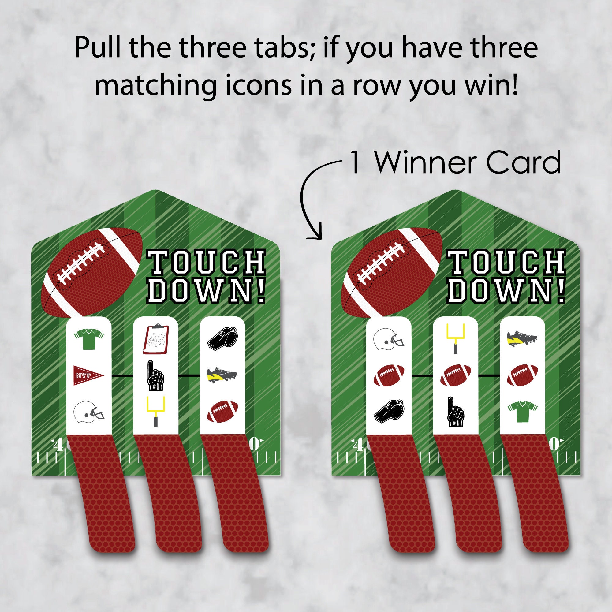 End Zone - Football - Baby Shower or Birthday Party Game Pickle Cards ...