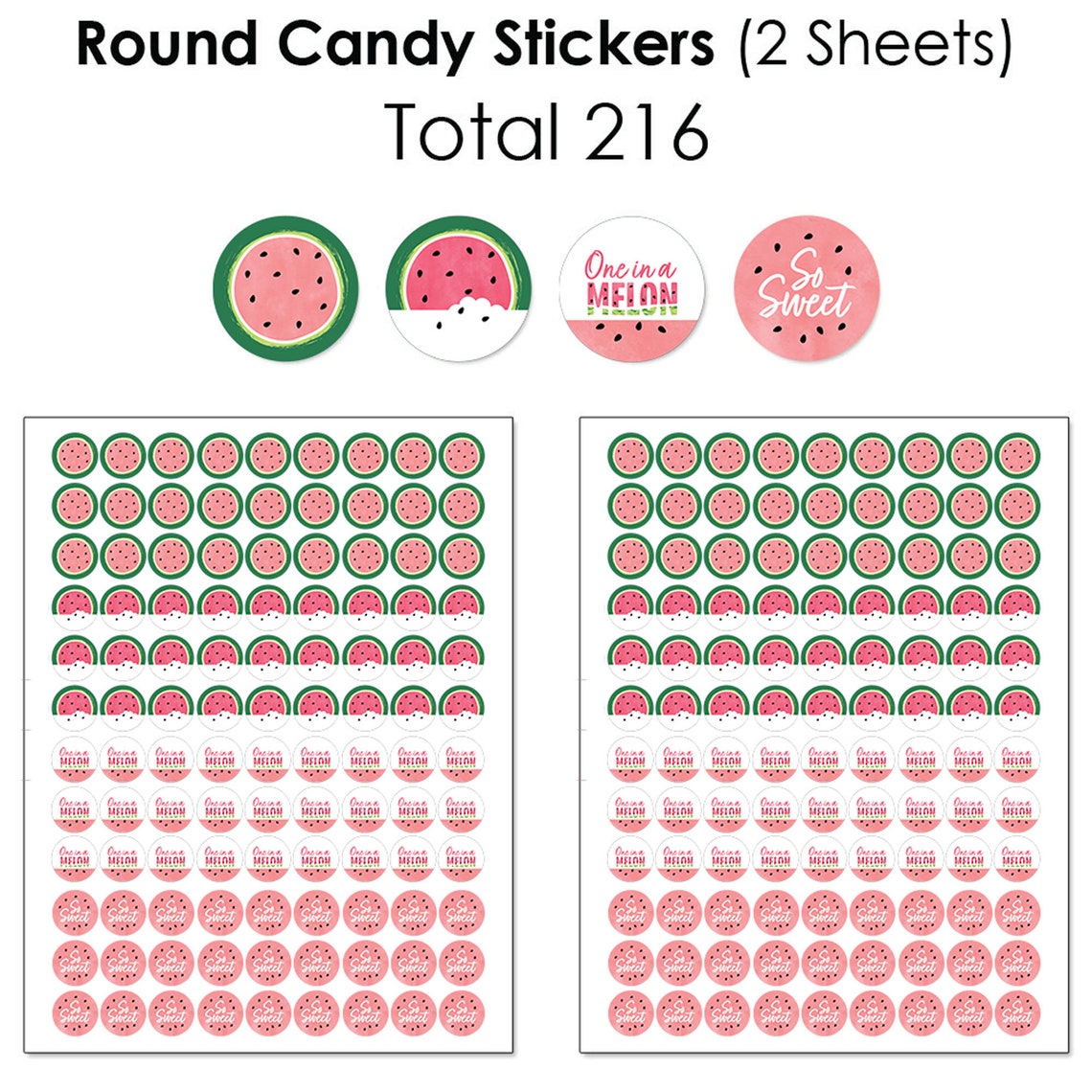 Sweet Watermelon Mini Candy Bar Wrappers Round Candy - Etsy