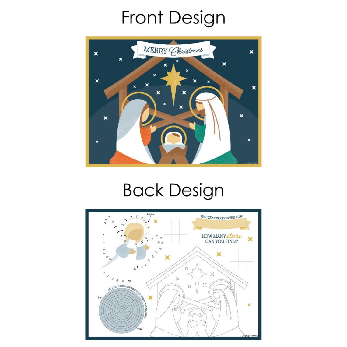 Holy Nativity Paper Manger Scene Religious Christmas - Etsy