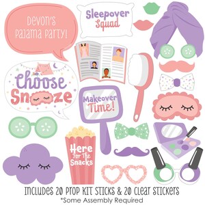 Pajama Slumber Party Personalized Girls Sleepover Birthday Party Photo ...