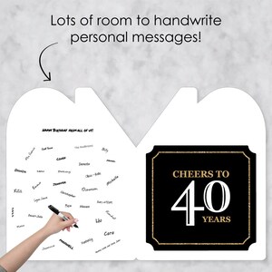 Adult 40th Birthday- Gold - Happy Birthday Big Greeting Card - Giant ...