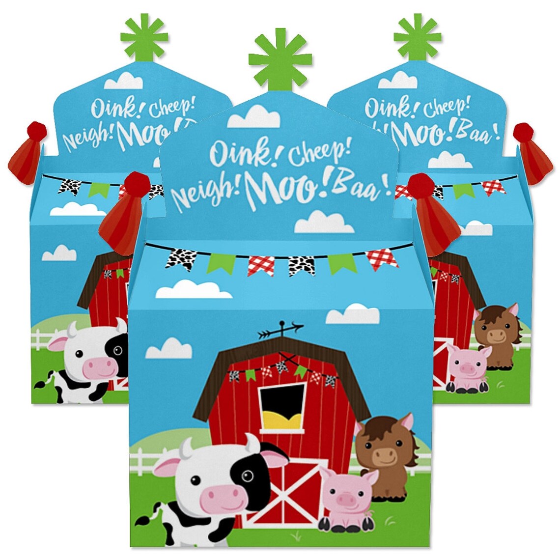 Farm Animals Treat Box Party Favors Barnyard Baby Shower - Etsy