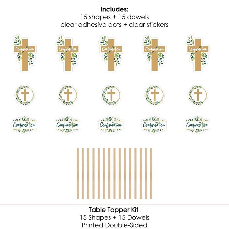 Confirmation Elegant Cross Centerpiece Sticks Religious - Etsy