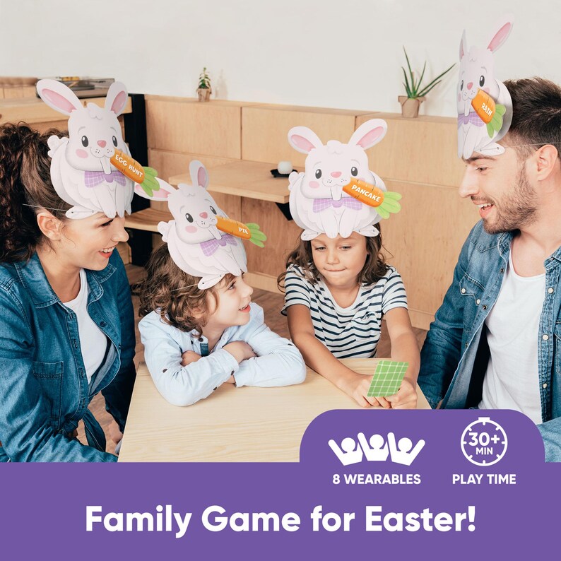 Spring Easter Bunny Guessing Game, Fun Easter Games for Kids and Adults ...