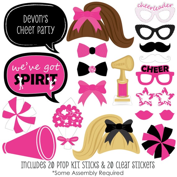 We've Got Spirit - Cheerleading - Photo Booth Props - Photobooth Kit ...