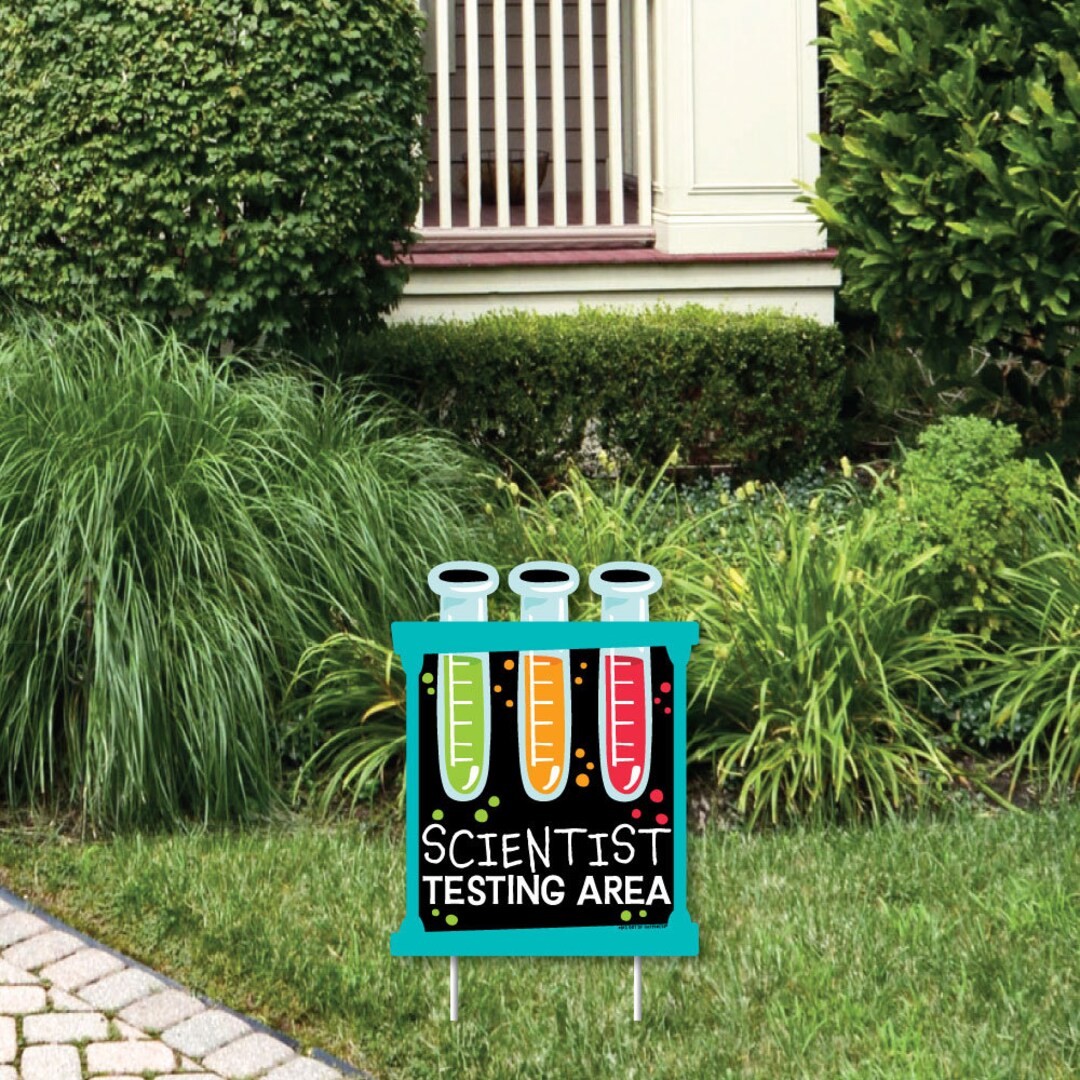 Scientist Lab Outdoor Lawn Sign Mad Science Baby Shower or - Etsy
