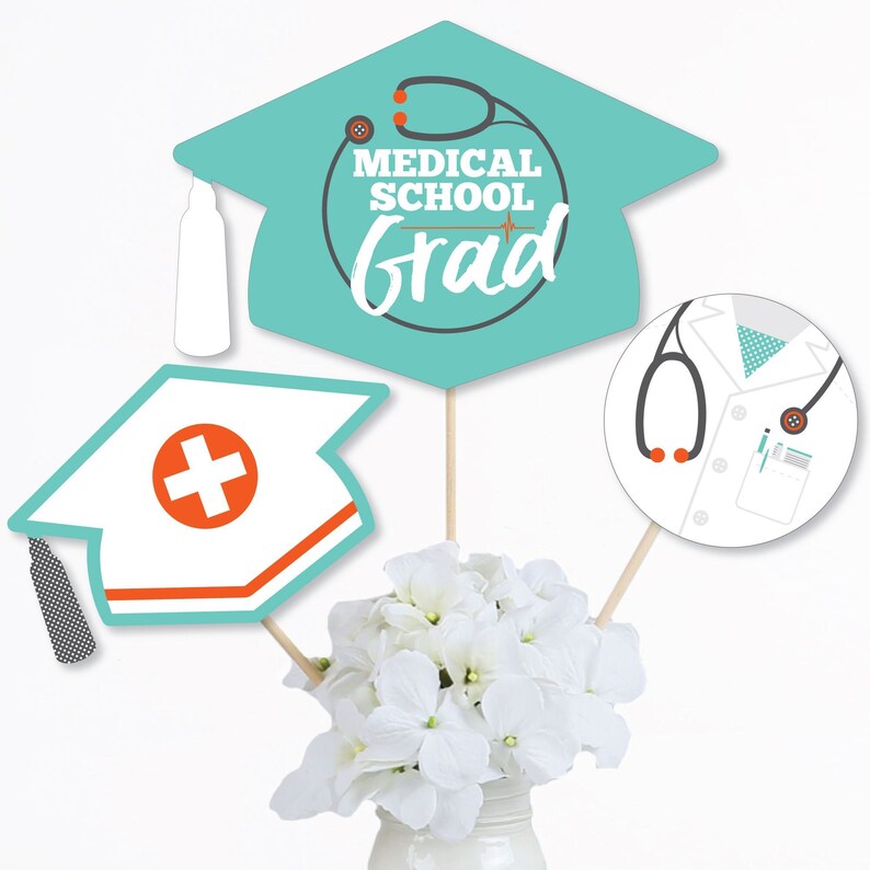 Medical School Grad Doctor Graduation Party Centerpiece | Etsy