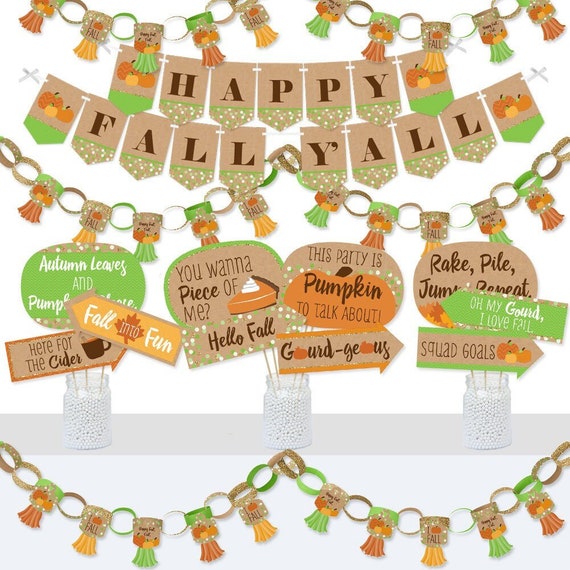 Pumpkin Patch - Banner and Photo Booth Decorations - Fall, Halloween ...
