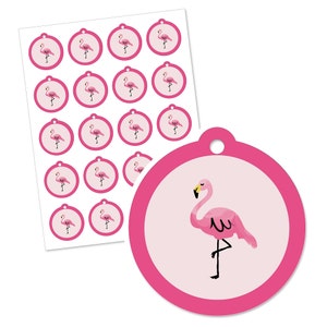 Pink Flamingo - Let's Flamingle Party Tags(set of 20) - Etsy