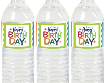 Balloons & Bubbles Water Bottle Labels Birthday Balloons - Etsy