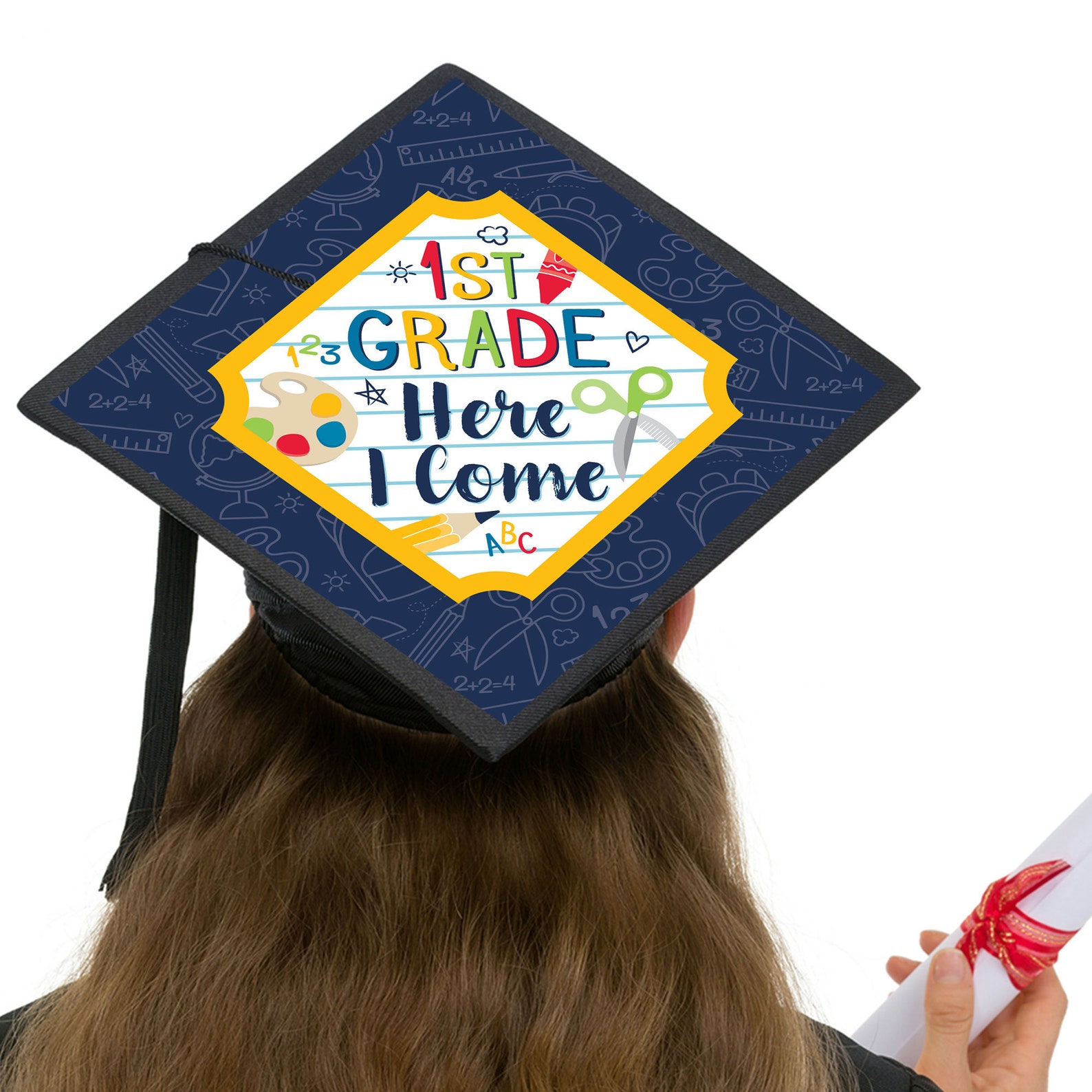 1st Grade Here I Come - Kids Kindergarten Graduation Cap Decorations ...