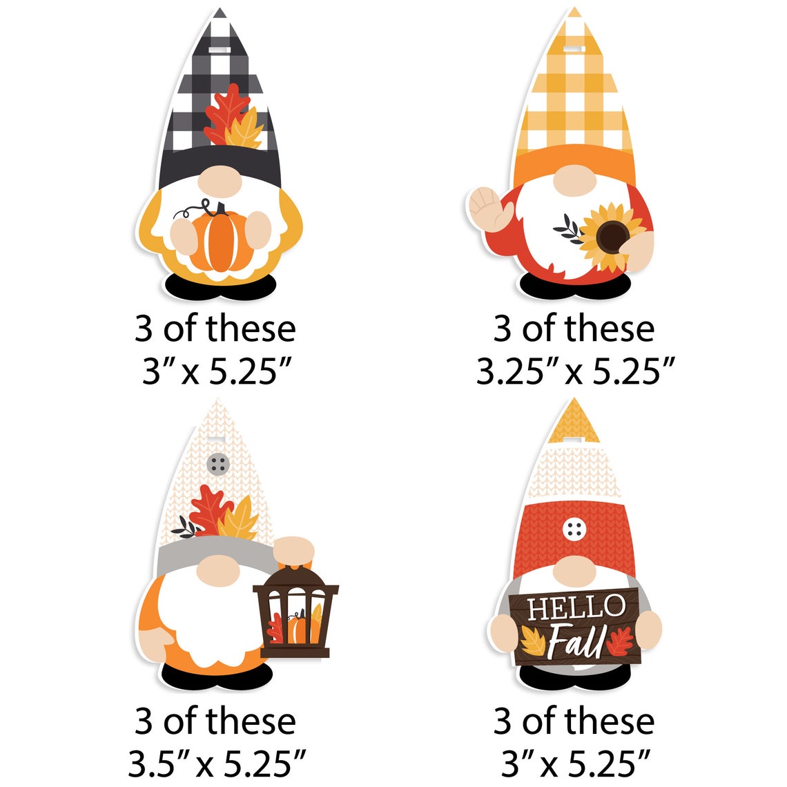 Fall Gnomes Autumn Harvest Decorations Tree Ornaments - Etsy