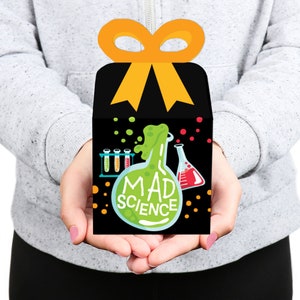 Scientist Lab - Square Favor Gift Boxes - Baby Shower or Birthday Party ...